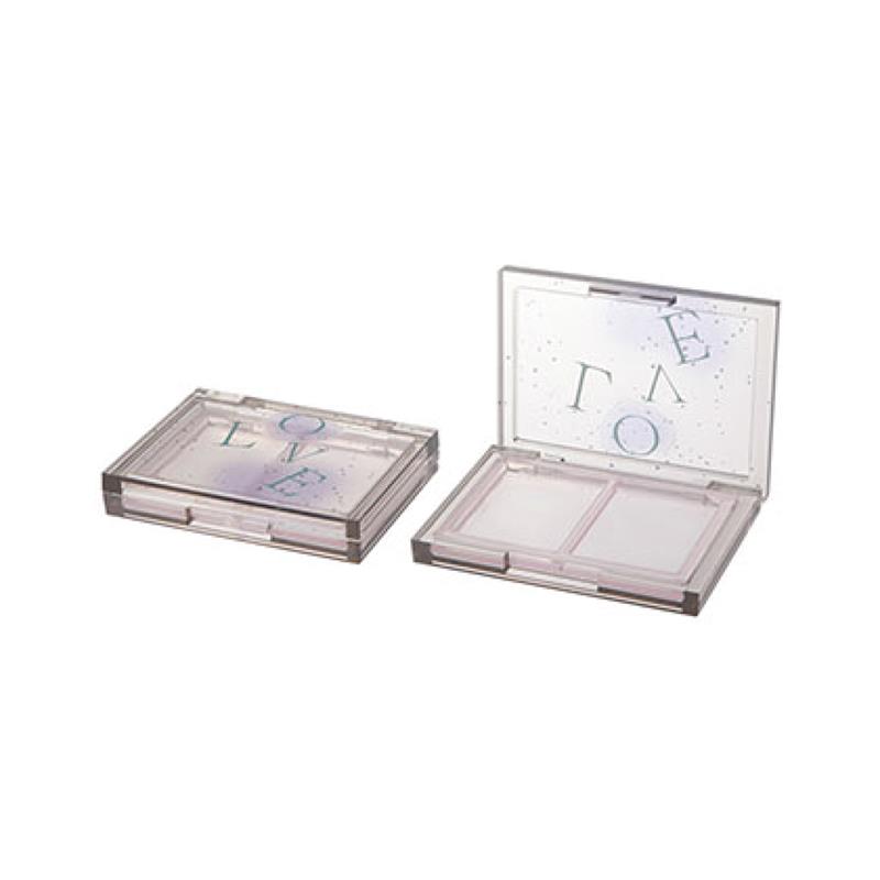 China 2 pan rectangle blush powder compact case Manufacturer and ...