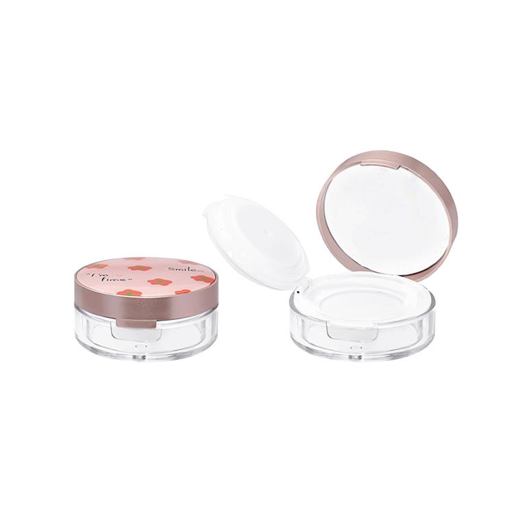 China plastic loose compact powder ccontainer with mirror Manufacturer ...